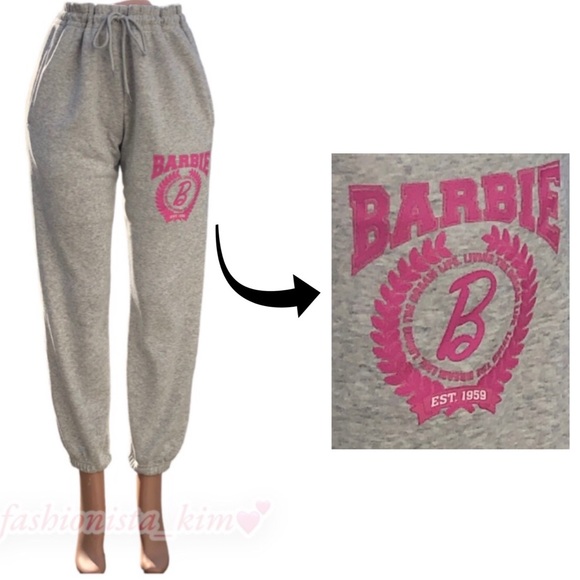 Barbie | Pants & Jumpsuits | Barbie Sweatpants With Barbie Logo Barbie ...